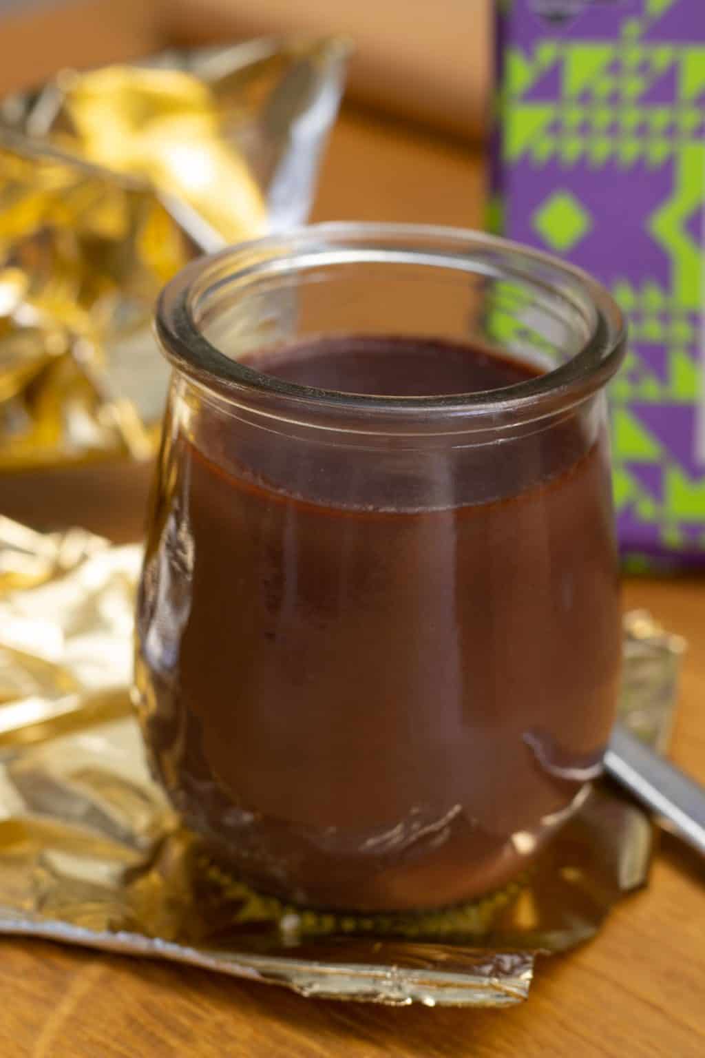 Easy Dark Chocolate Cremeux Recipe. Gluten-free & Eggless.
