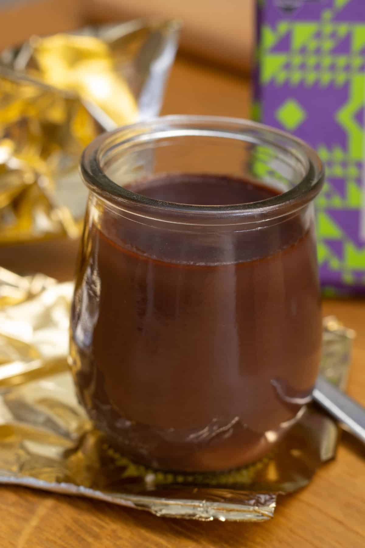 Easy Dark Chocolate Cremeux Recipe. Gluten-free & Eggless.